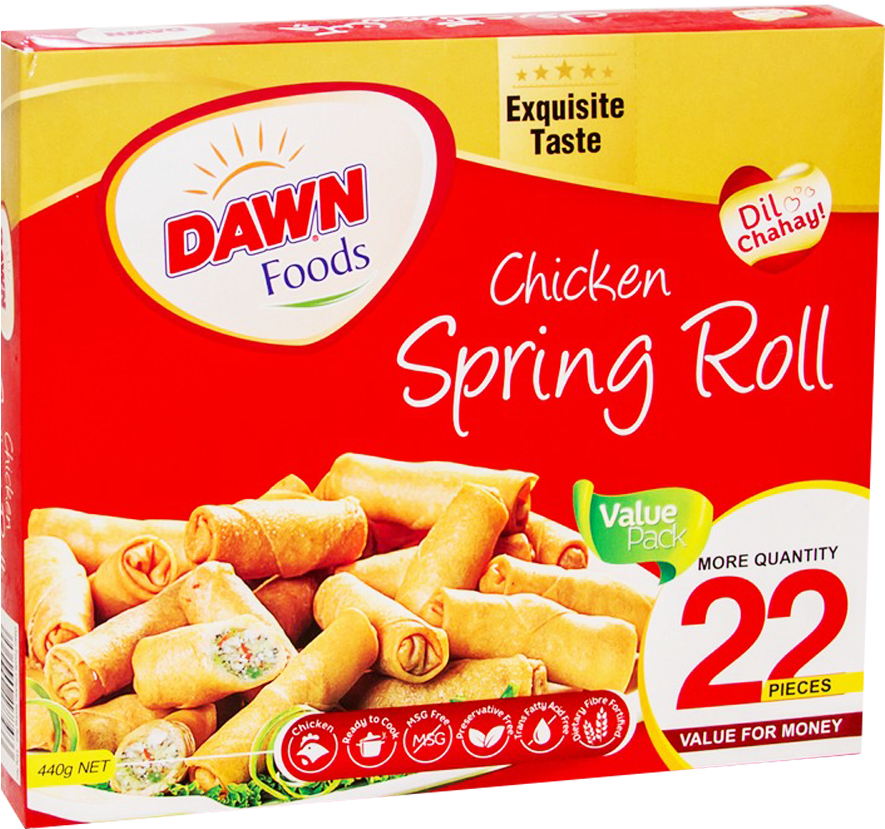 Download Dawn Chicken Spring Roll 16 Pcs 480 Gm - Prawn Roll PNG Image ...