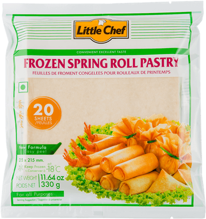 Download Frozen Spring Roll Pastry - Little Chef Spring Roll Pastry PNG ...