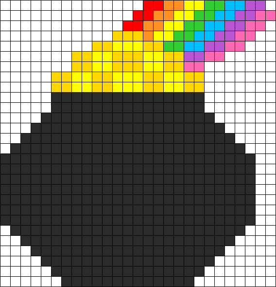 Download Pot Of Gold With Rainbow Part 1 Perler Bead Pattern - Pixel ...