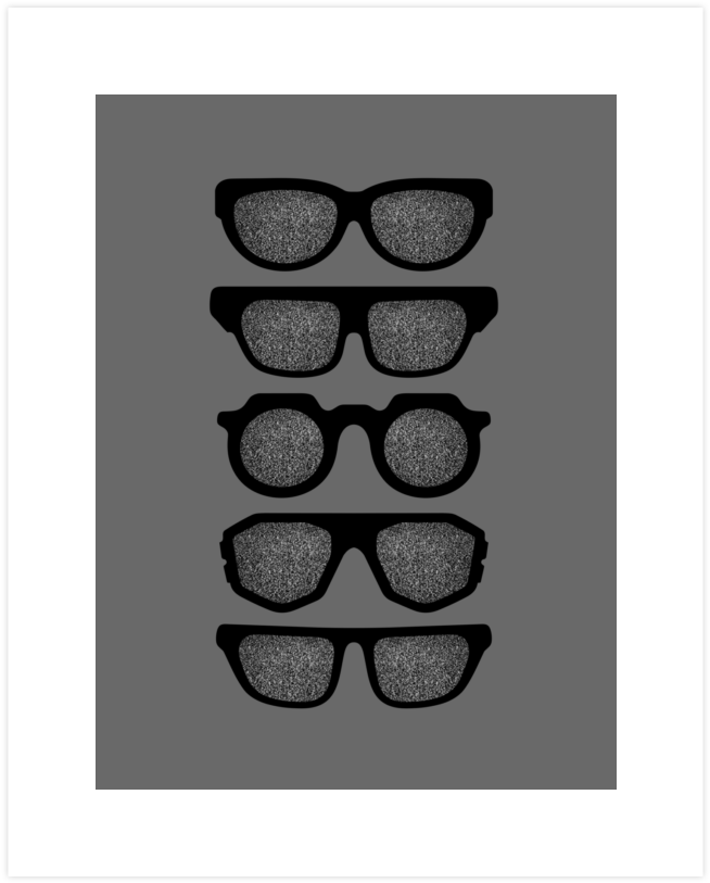 Download Static Glasses Art Print - Metal PNG Image with No Background ...