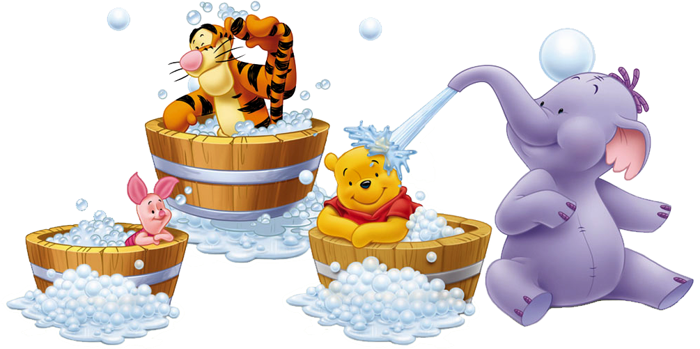 Download Bath Drawing Winnie The Pooh - Winnie The Pooh Bathtime PNG ...