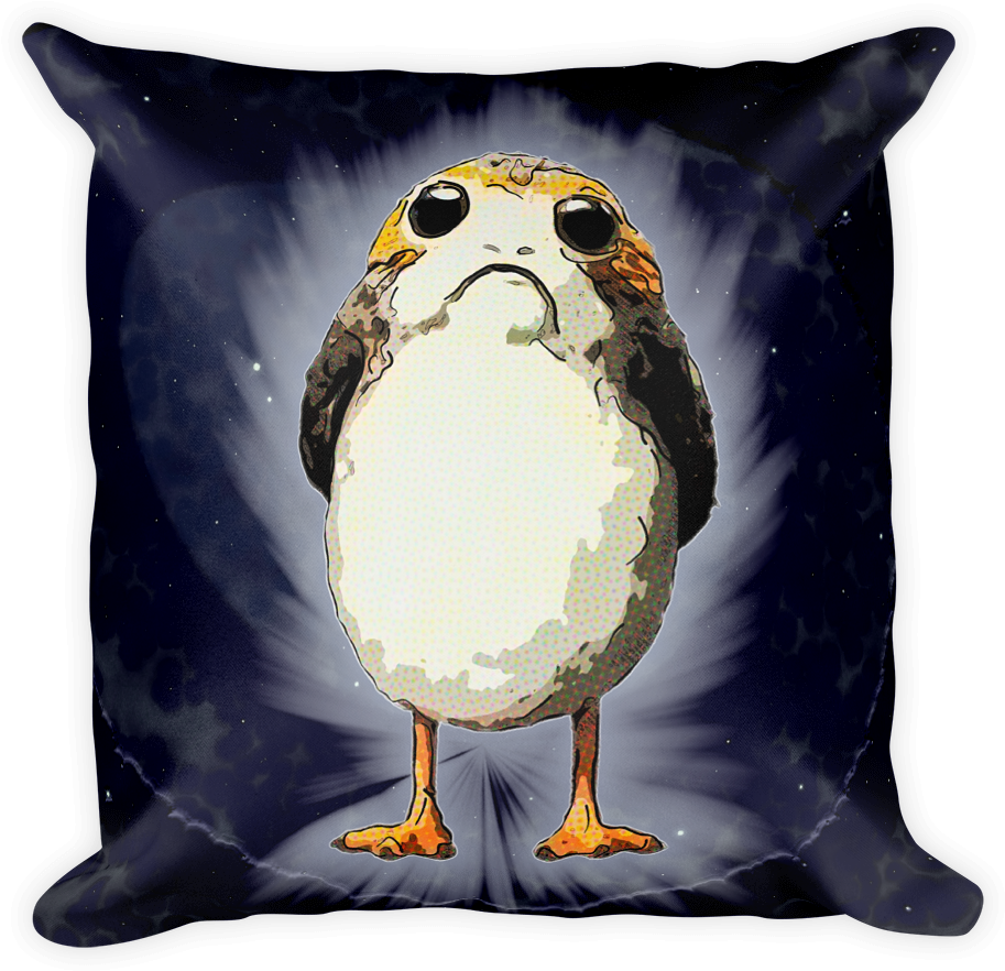 Download Cosmic Porg Square Pillow Cushion - Cosmic Porg Backpack By ...