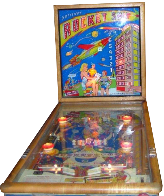Download Classic Never Gets Old - Rocket Ship Pinball Machine PNG Image ...