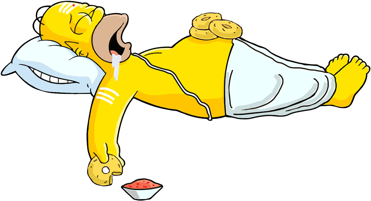 Download Share This Image - Homer Simpson Sleeping Transparent PNG ...