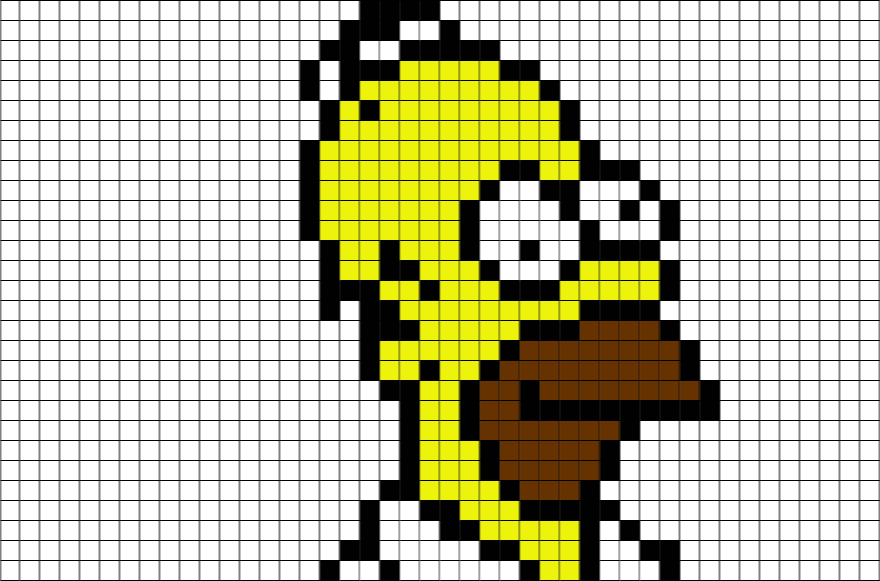 Pixel Art Homer Simpson - Free Transparent PNG Download - PNGkey