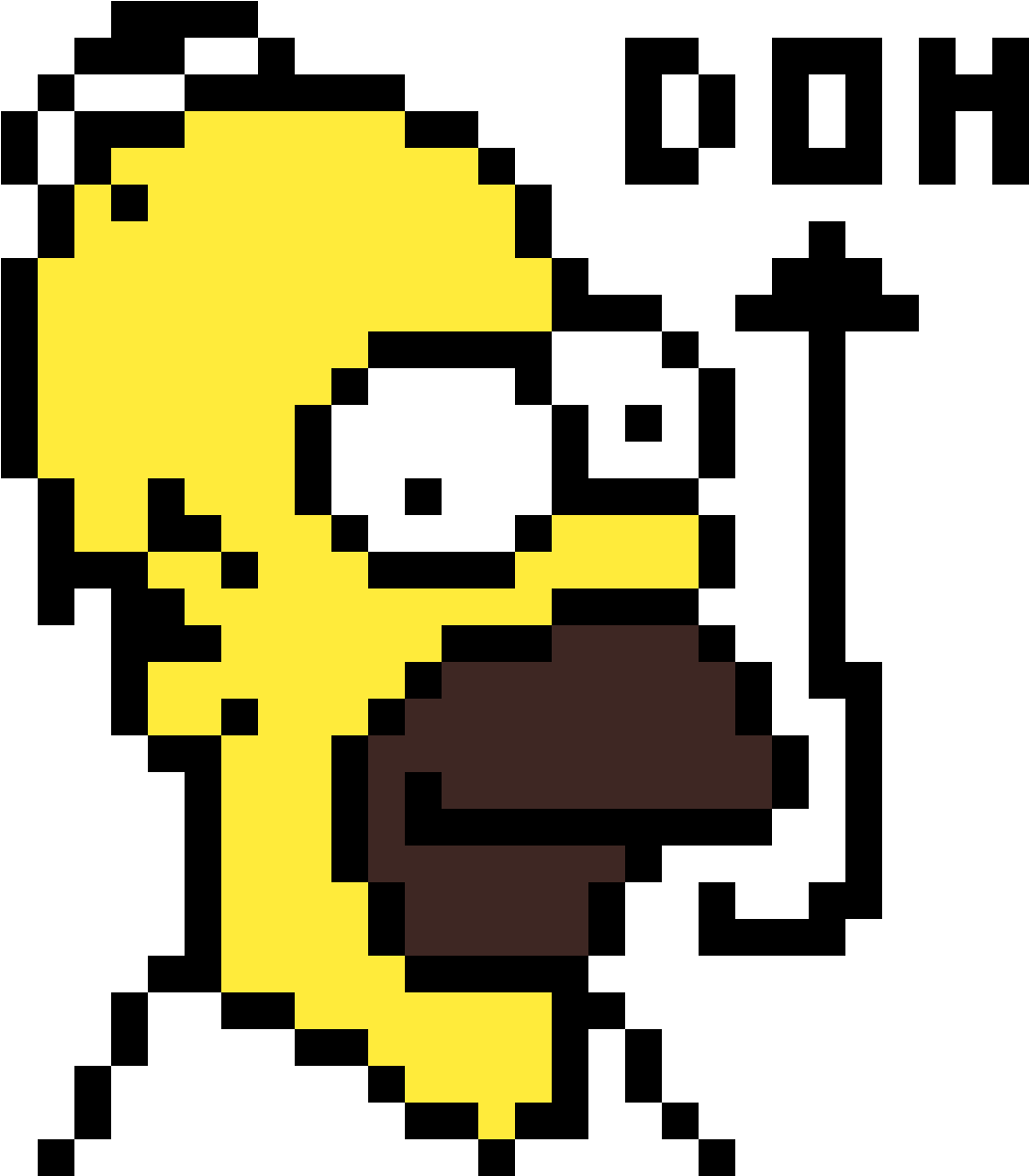 Download Homer Simpson - Homer Simpson Pixel Art PNG Image with No ...