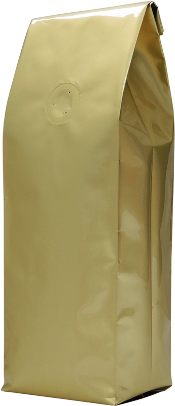 250g Foil Side Gusset Bag With Valve, Gold - Coffee Bag Gold Tin Tie ...