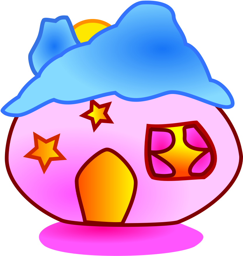 How To Set Use Pink Home Svg Vector - Round House Cartoon - Free ...