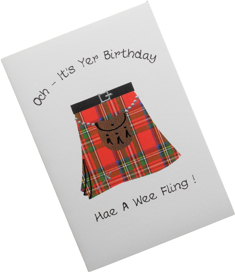 Download Scottish Birthday Card Tartan Kilt Sporran Doric Scots ...