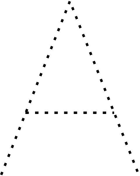 Letter A Dotted Lines - Free Transparent PNG Download - PNGkey