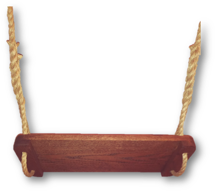 Walnut Stained Oak Wood Tree Swing - Oak - Free Transparent PNG ...