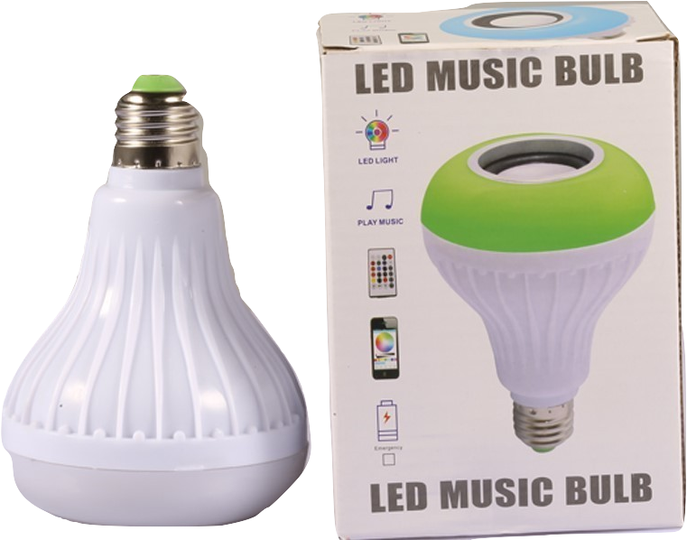 Download Led Music Light Bulb - Incandescent Light Bulb PNG Image with ...