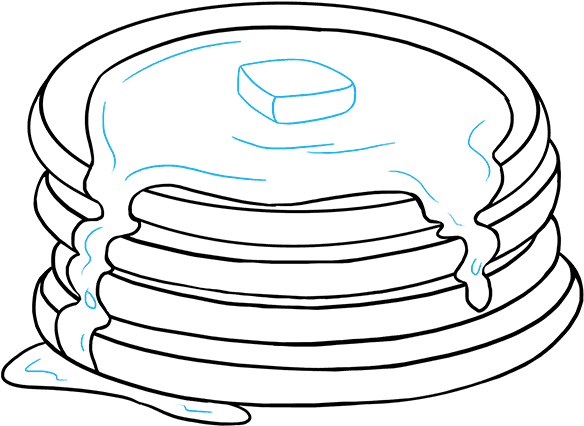 How To Draw Pancakes - Drawing - Free Transparent PNG Download - PNGkey