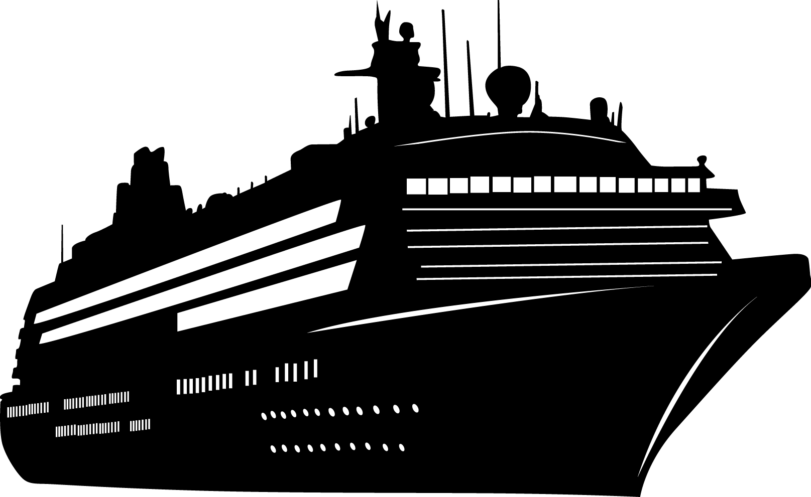 Download Transparent Cruise Ship Silhouette PNG Image with No Background - PNGkey.com