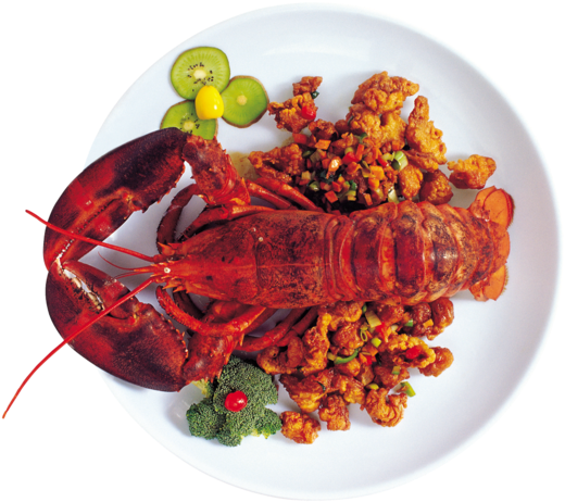 Baked Lobster With A Garnish - Spiny Lobster - Free Transparent PNG ...