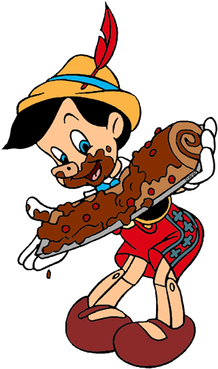 Download Pinocchio Eating Log Cake - Pinocchio Eating PNG Image with No ...