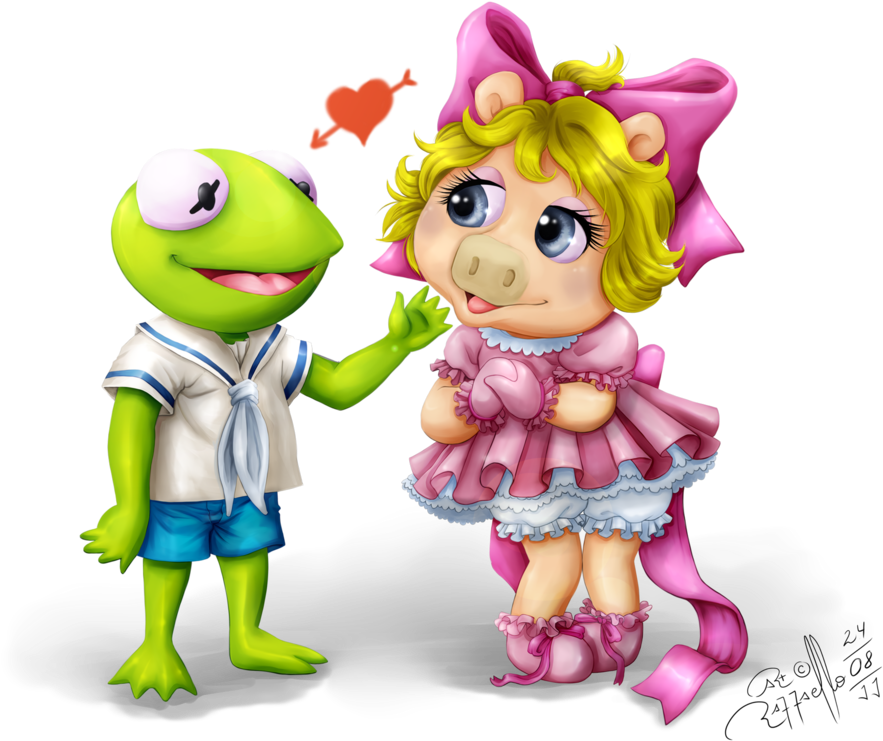 Download Miss Piggy & Kermit - Pig E Caco Desenho PNG Image with No ...