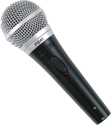 Download Microphone Png Psd Detail - Shure Pg48 Microphone - Black ...