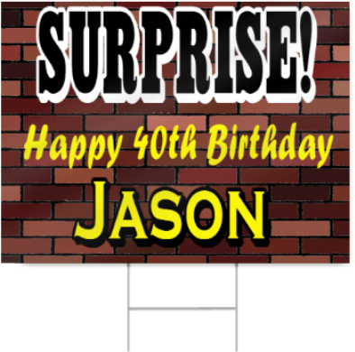 Download Surprise 40th Birthday Sign - Birthday PNG Image with No ...
