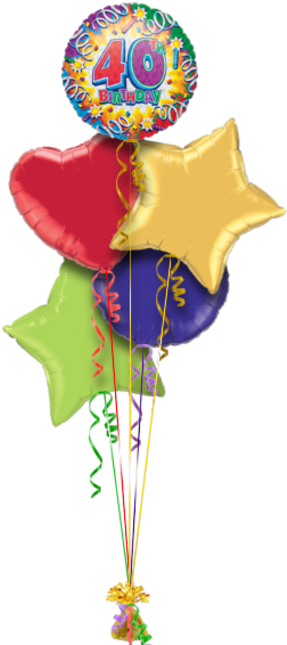 Download 40th Birthday Ribbons And Candles Special Age Balloon ...