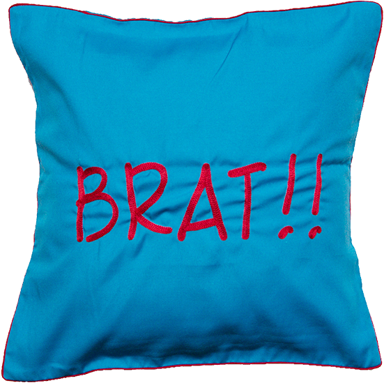 Download Brat Blue Cushion Cover - Cushion PNG Image with No Background ...