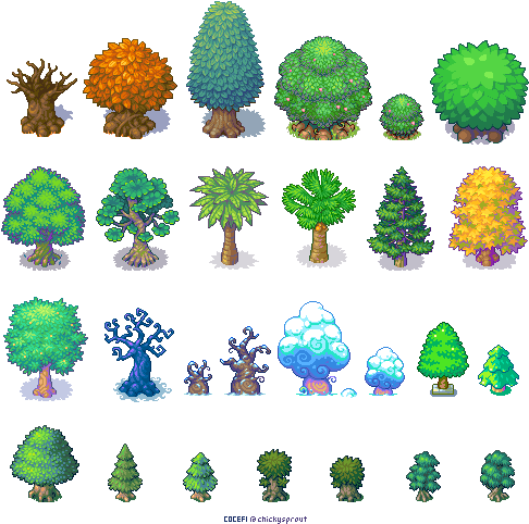 Download 22 Feb - Pixel Trees PNG Image with No Background - PNGkey.com