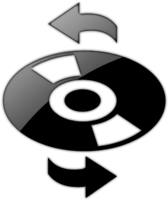 Download Glossy Black Icon Media Cd Refresh Image - Cd Sign PNG Image ...