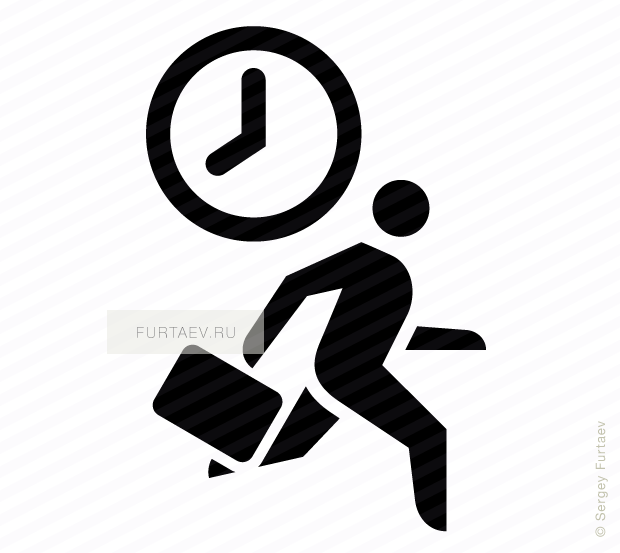 Download Vector Icon Of Running Man With Briefcase In His Hand ...