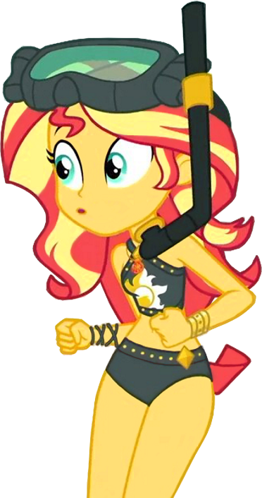 Background Removed Belly Button Bikini Bracelet Sunset Shimmer In Swimsuit Free