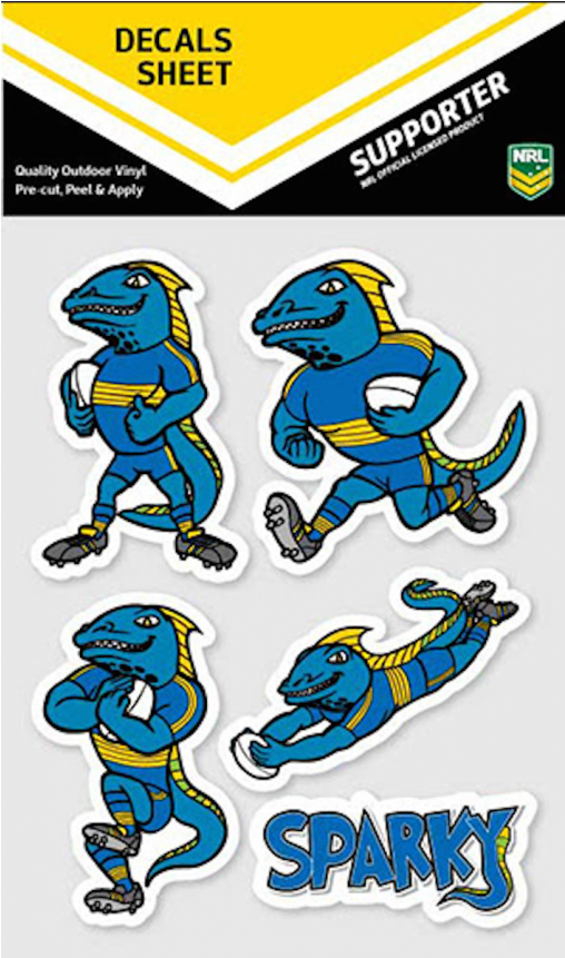 Parramatta Eels Nrl Uv Mascot Car Decals 5 Stickers - Canberra Raiders ...