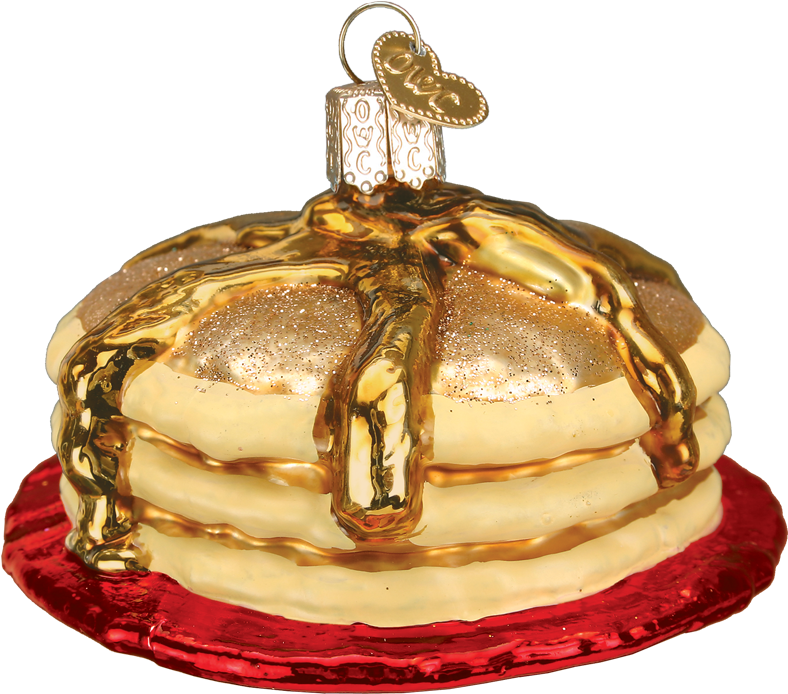 Download Short Stack Of Pancakes Old World Glass Ornament - Old World ...