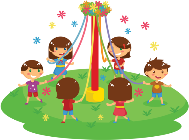 Maypole Free Vector Illustration - Maypole Cartoon - Free Transparent ...