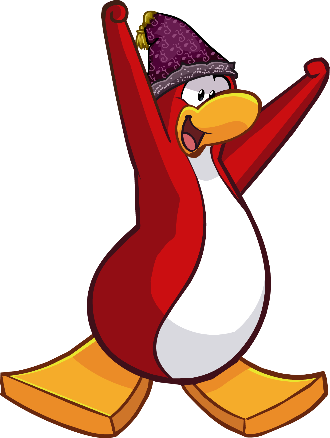 Cpt 413 Cheering Penguin - Cartoon - Free Transparent PNG Download - PNGkey