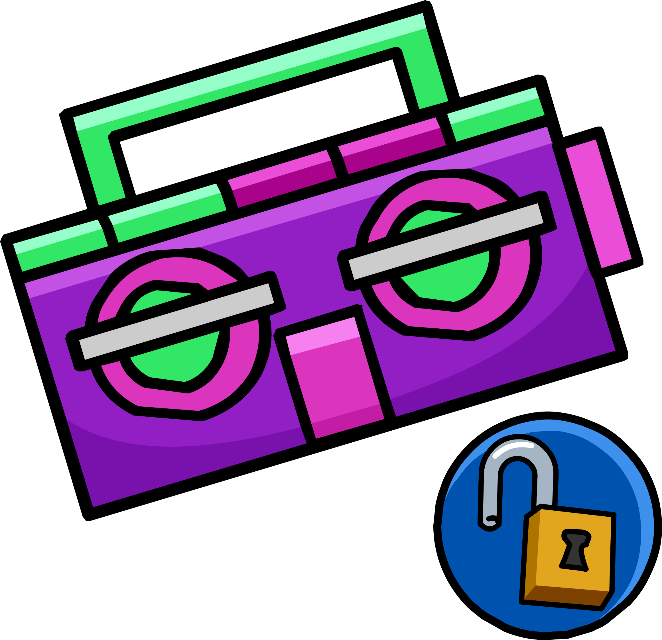Download Purple Boom Box - Boombox Club Penguin PNG Image with No ...