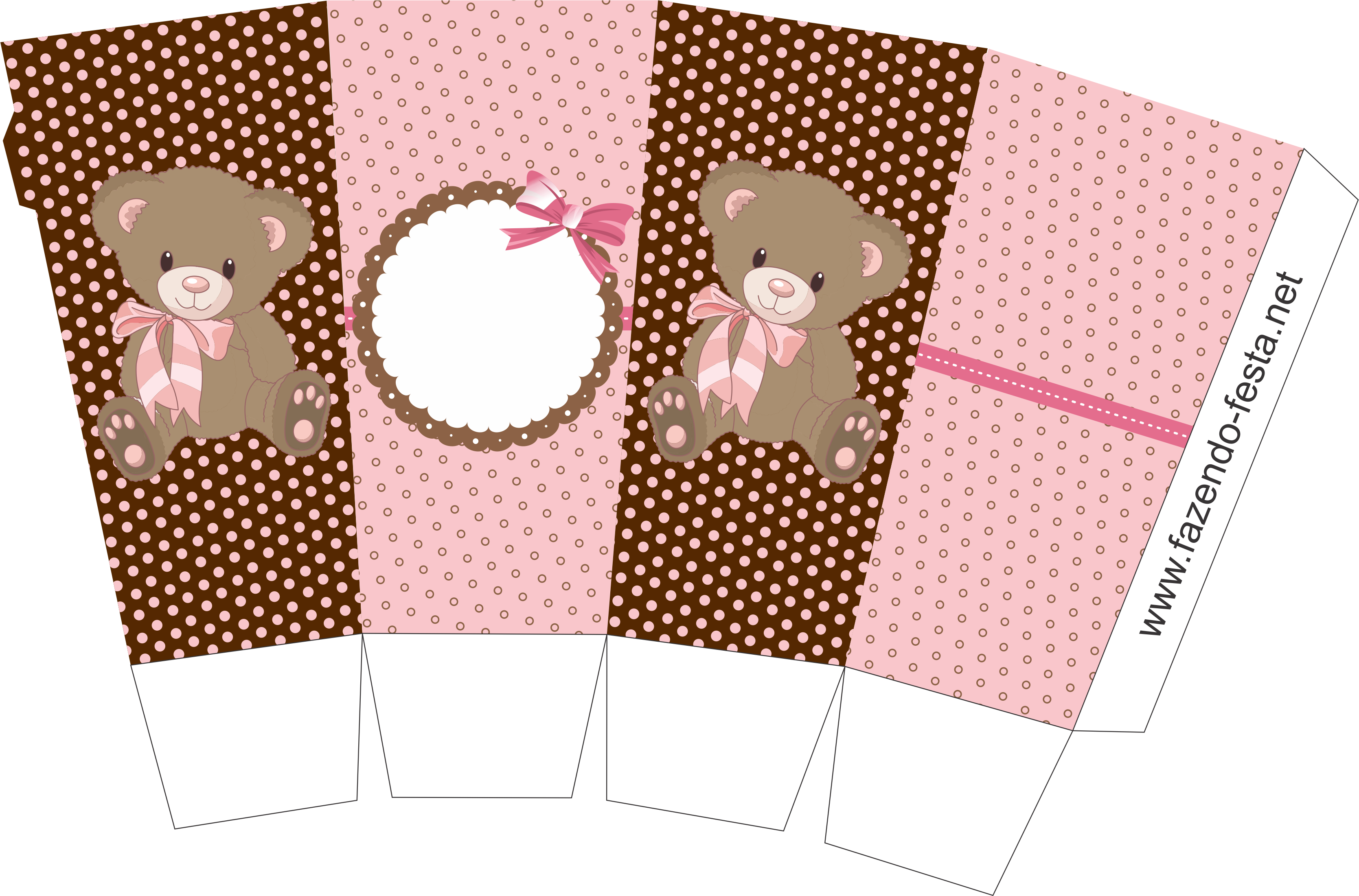 Download Kit Festa Marrom E Rosa Caixa De Pipoca - Popcorn-box PNG ...