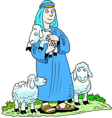 Download Standing Shepherd In Blue Robe Shepherd Clip Art Christart ...