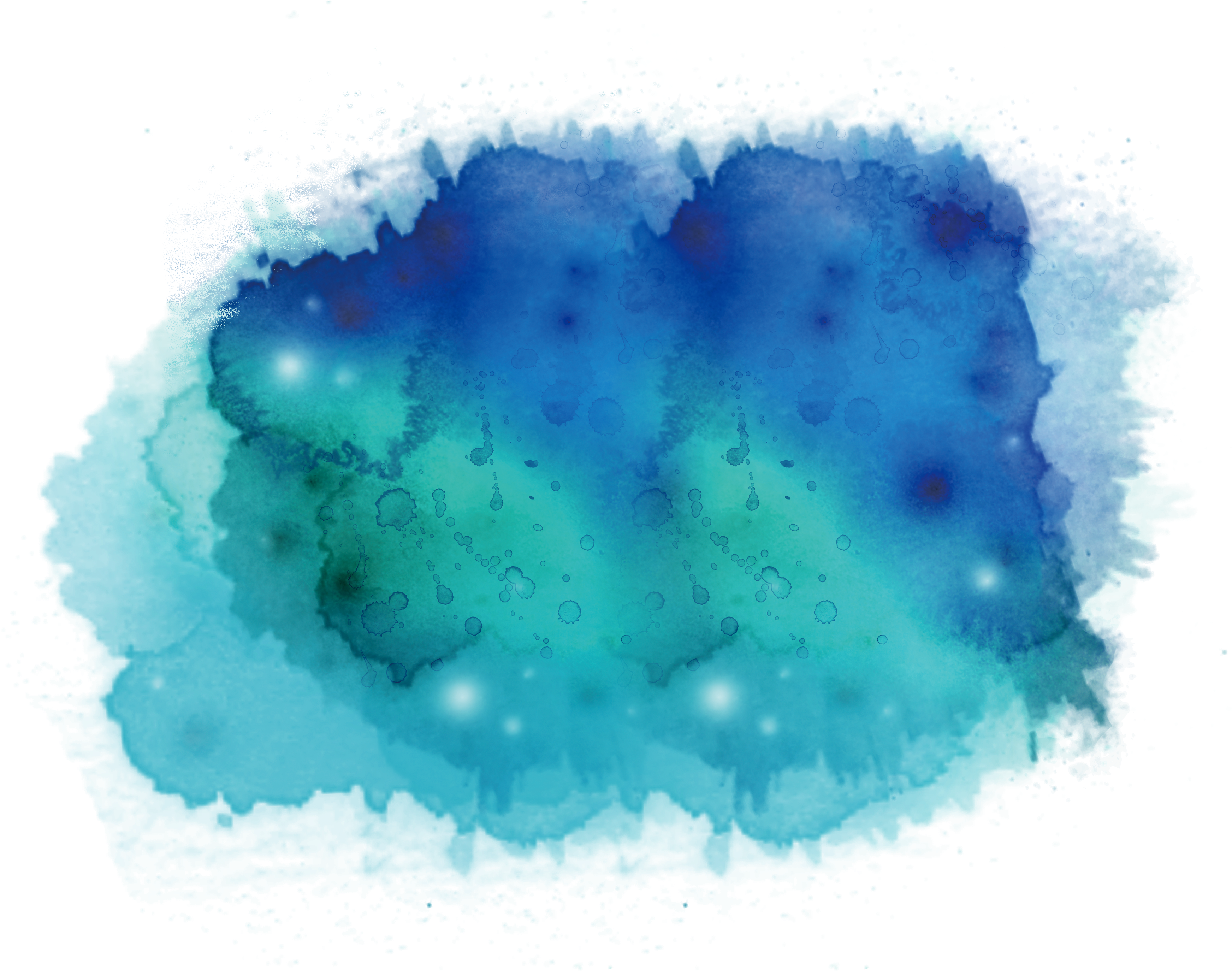 Download Ink Wash Painting Watercolor Painting Blue Teal Illustration ...