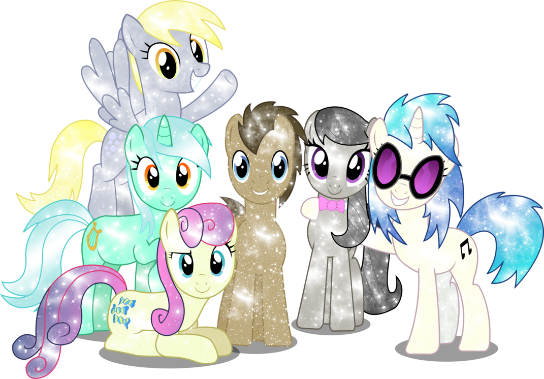 Download Galaxy Background Ponies By Digiradiance - Cartoon PNG Image ...