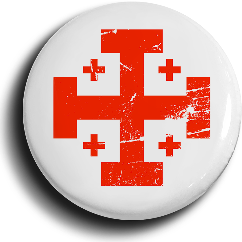 Download Jerusalem Cross Button - Vatican Symbol Cross PNG Image with ...