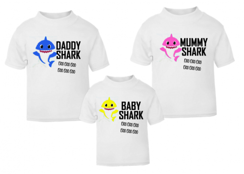 Shark Family Matching Daddy Shark Mummy Shark Baby - Mummy Shark - Free ...