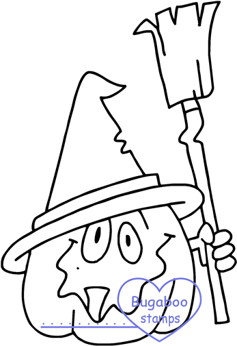 Download Digi Stamps,pumpkin Witch,bugaboo Stamps, - Cartoon PNG Image ...
