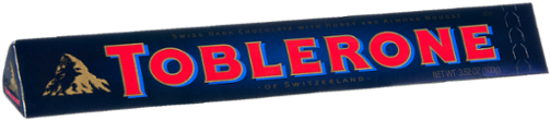 Toblerone Of Switzerland Swiss Dark Chocolate With - Toblerone Dark ...