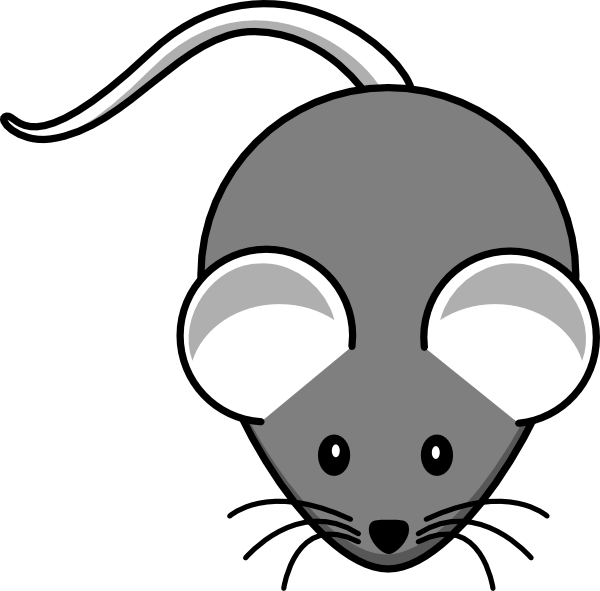 White Mouse Grey-body - Black Mouse Clip Art - Free Transparent PNG ...