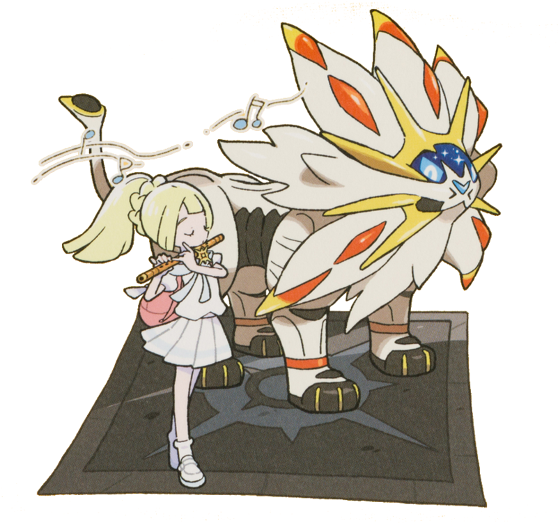 Download Lillie Sun Flute - Pokemon Lillie And Solgaleo PNG Image with ...