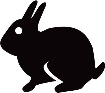 Rabbit Vector - Rabbit Silhouette No Background - Free Transparent PNG ...