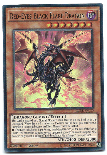 Download Red Eyes Black Flare Dragon Yugioh Card Core En020 PNG Image ...