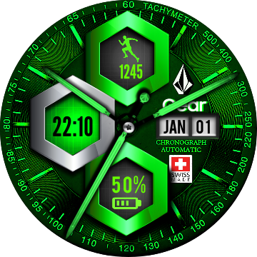 Download Green Volcom Hexagon Metal Preview PNG Image with No ...