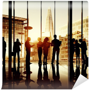 Download Silhouette Of Business People In London Office Wall - People ...