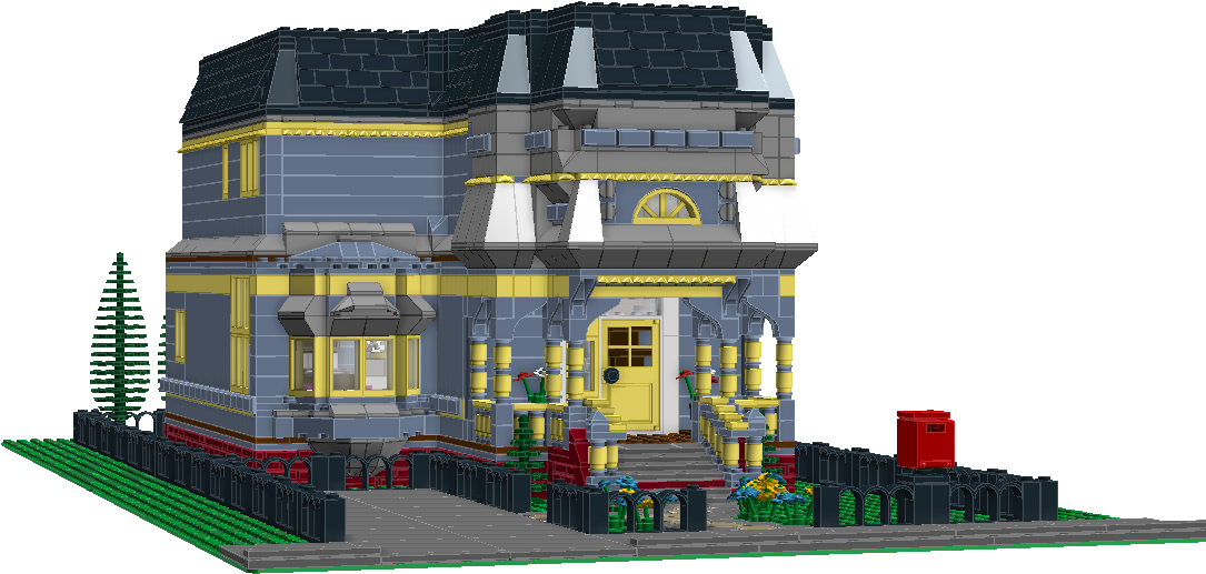 Download Modular Victorian House - Lego Two Story House PNG Image with ...