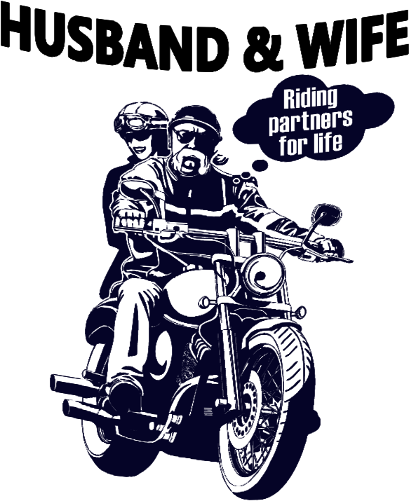 Download Left - Best Gift - Husband And Wife Bikers Riding Partners PNG ...